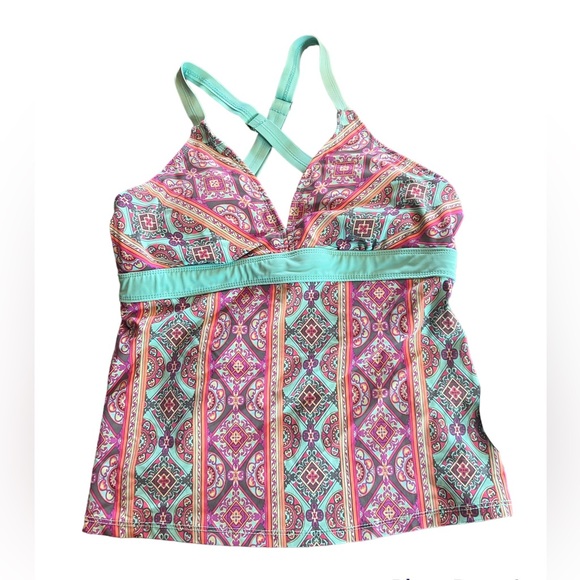 Title nine | Swim | Title Nine Tankini Top Crisscross Multicolor Teal ...